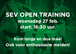 Kom naar de SEV OPEN TRAINING op woensdag 27 februari! | SEV